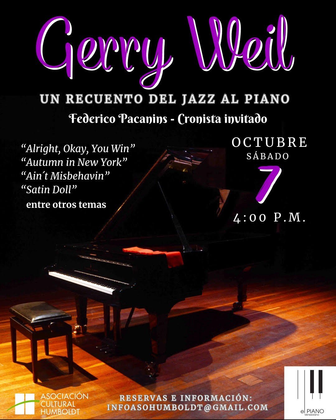 GERRY WEIL: RECUENTO DEL JAZZ AL PIANO - Centauri Magazine